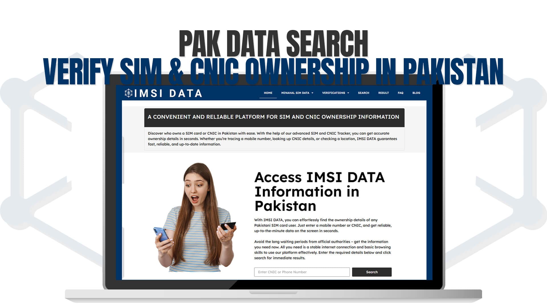 PAK Data Search - Verify SIM & CNIC Ownership in Pakistan